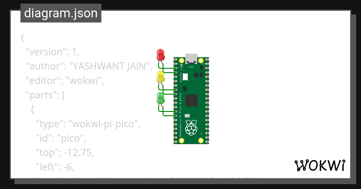 Traffic Signal Wokwi Esp32 Stm32 Arduino Simulator 2124