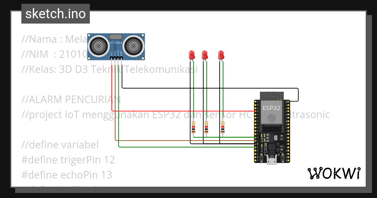 ALARM - Wokwi ESP32, STM32, Arduino Simulator