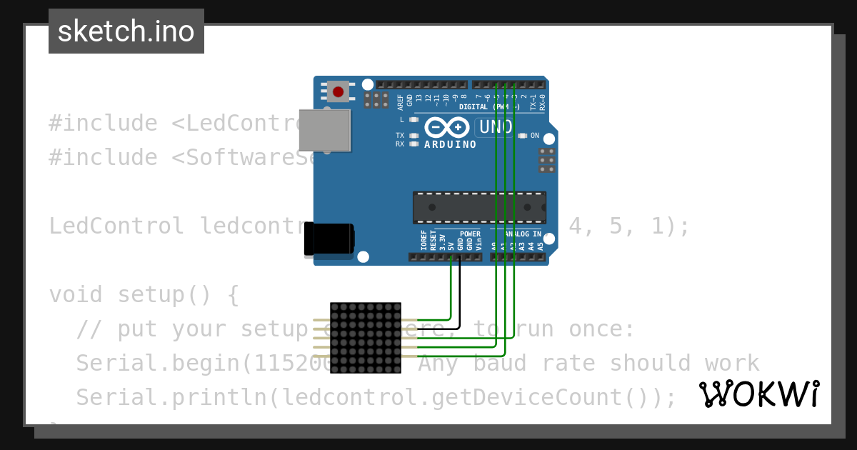 Ledmatrix Wokwi Esp32 Stm32 Arduino Simulator