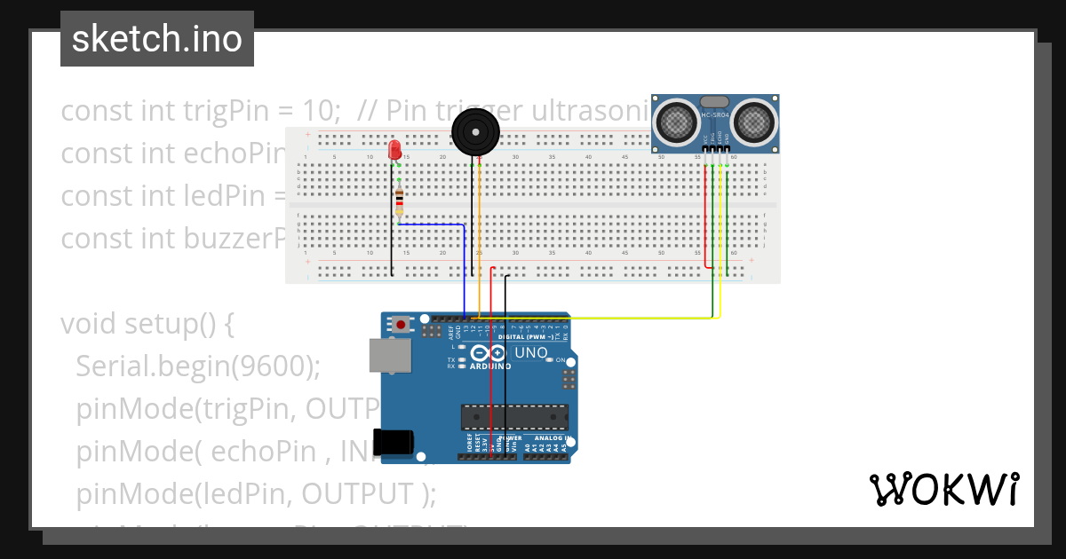 Ultrasonikledbuzzermini Quiz Copy Wokwi Esp32 Stm32 Arduino Simulator