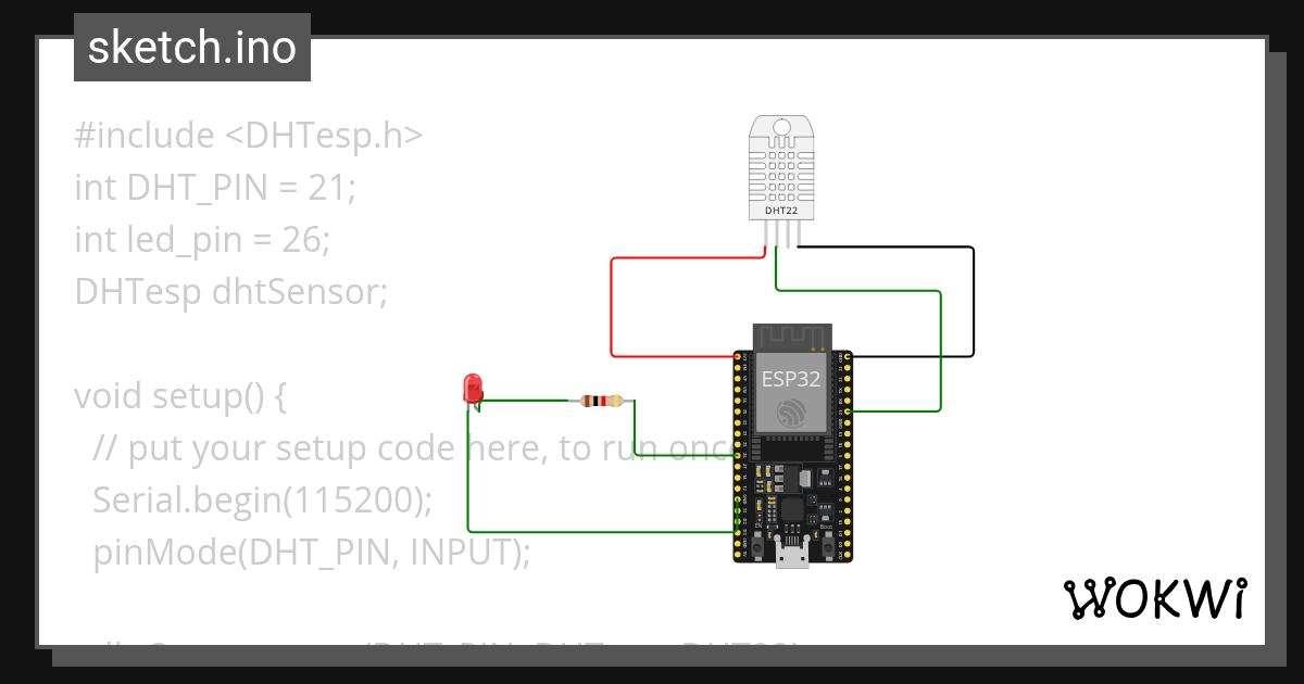 Dht Sensor Project Wokwi Esp32 Stm32 Arduino Simulator