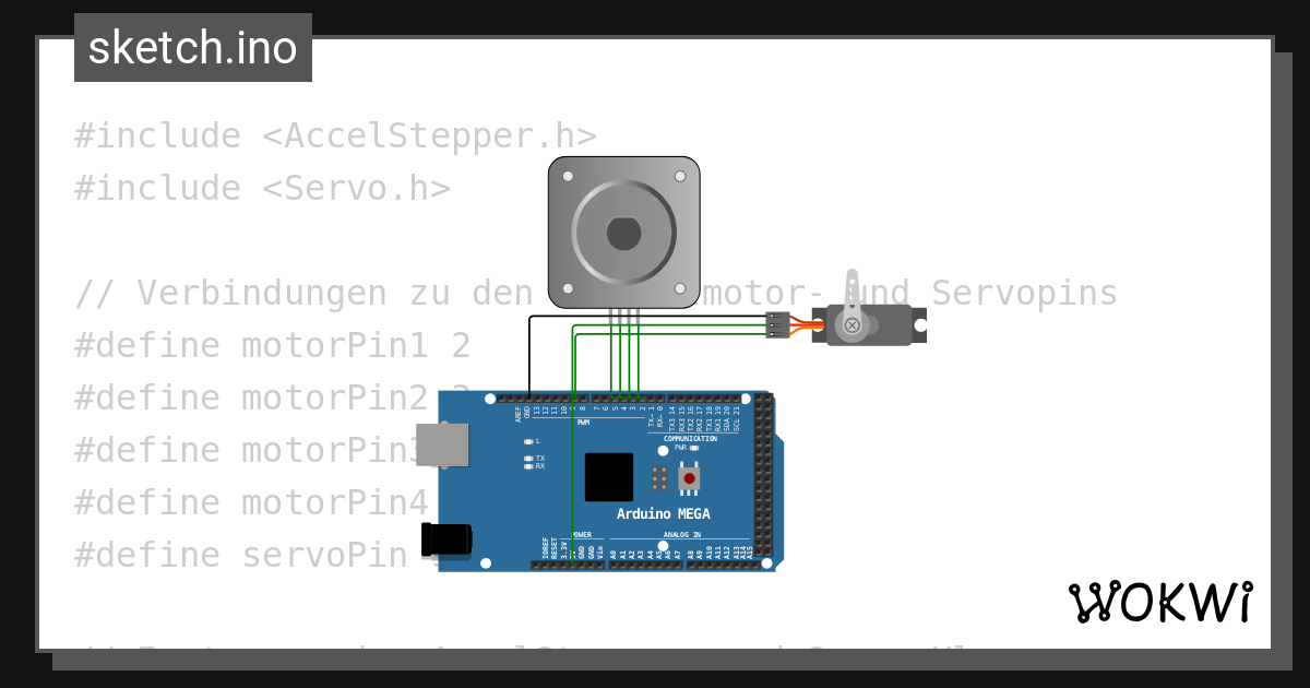 Stepper And Servo Wokwi Esp32 Stm32 Arduino Simulator 1488