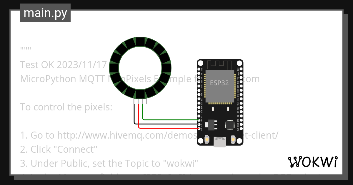 Micropython Mqtt Neopixelsv1 Wokwi Esp32 Stm32 Arduino Simulator 3806