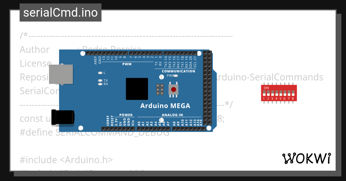 serialCmd.ino Copy - Wokwi ESP32, STM32, Arduino Simulator