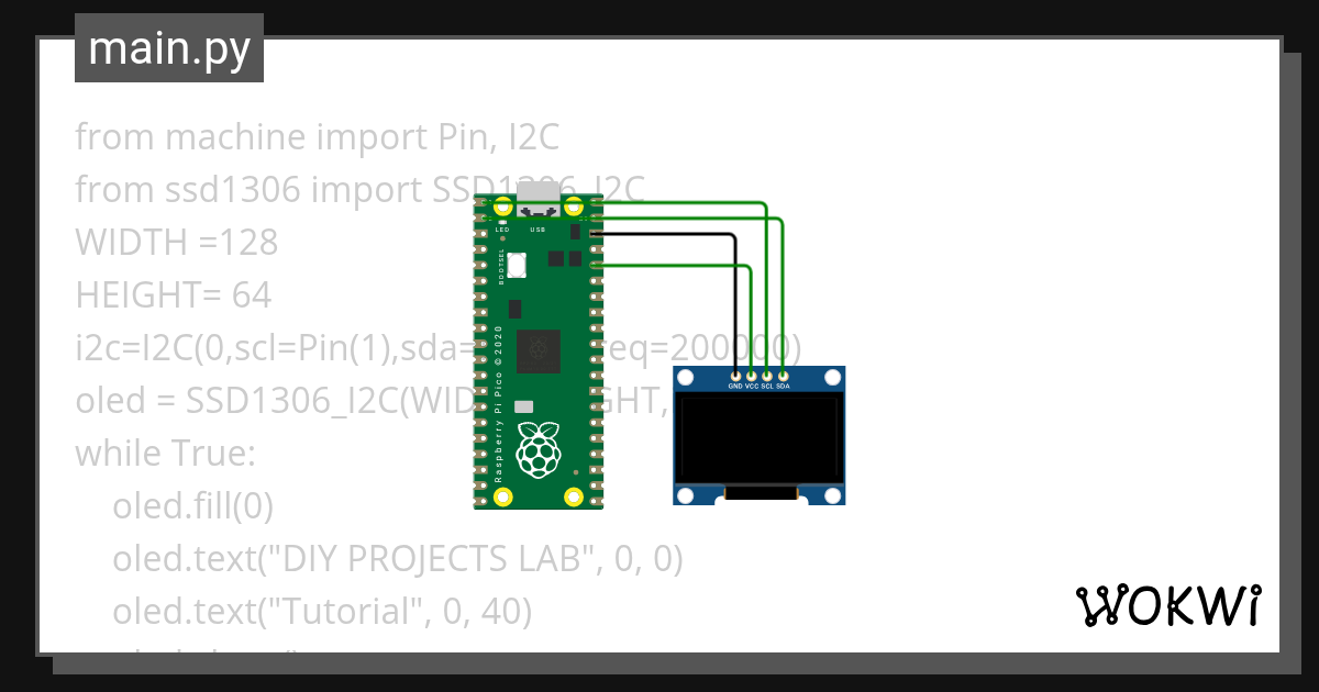 OLED - Wokwi ESP32, STM32, Arduino Simulator