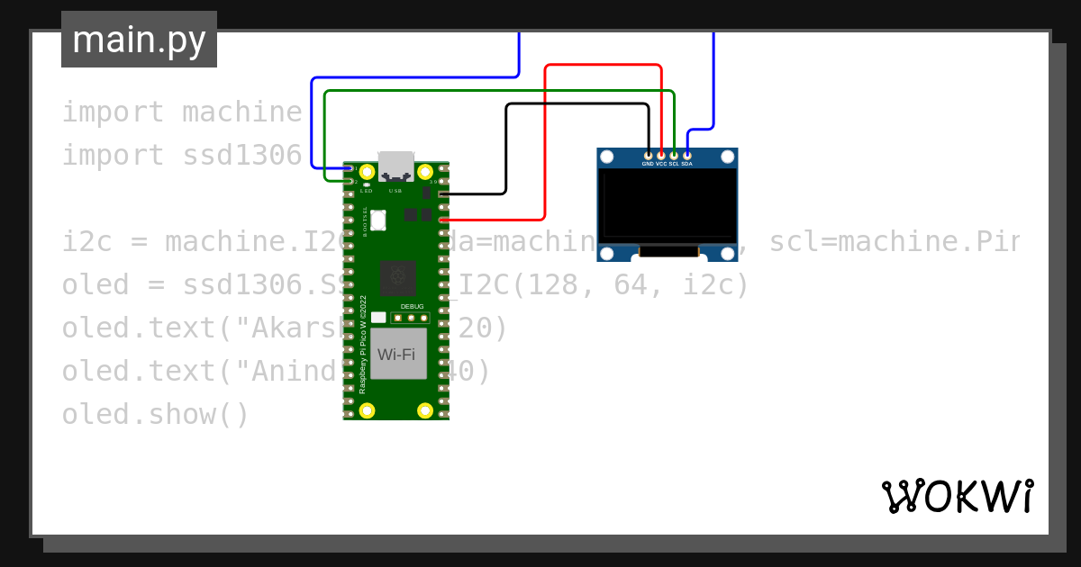 Interfacing With Oled Wokwi Esp32 Stm32 Arduino Simulator