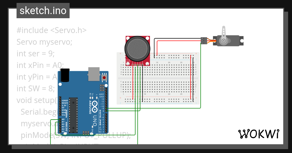 Joystick_servo - Wokwi ESP32, STM32, Arduino Simulator
