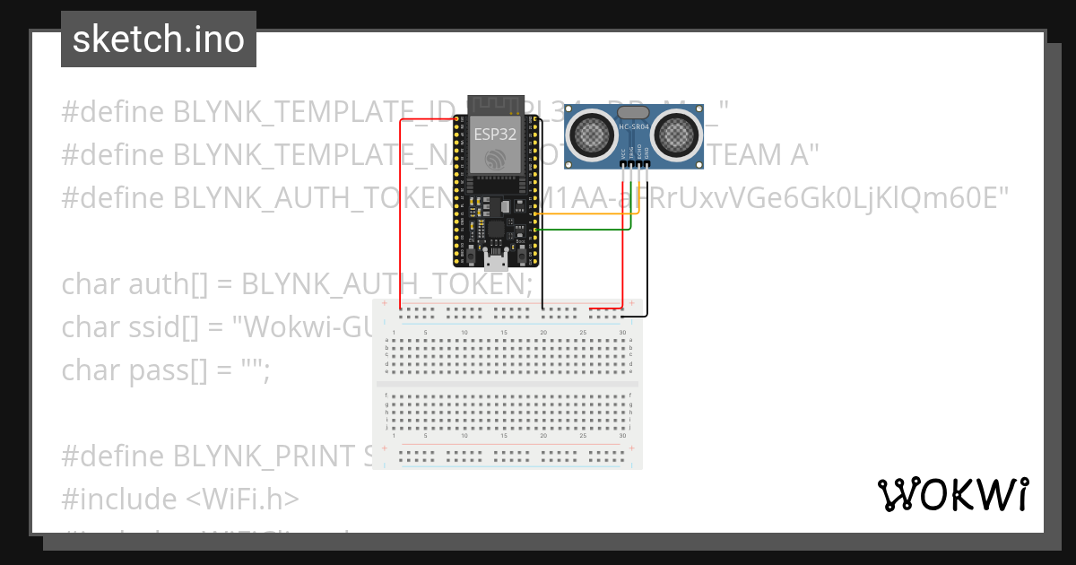 ULTRASONIC ES32 - Wokwi ESP32, STM32, Arduino Simulator