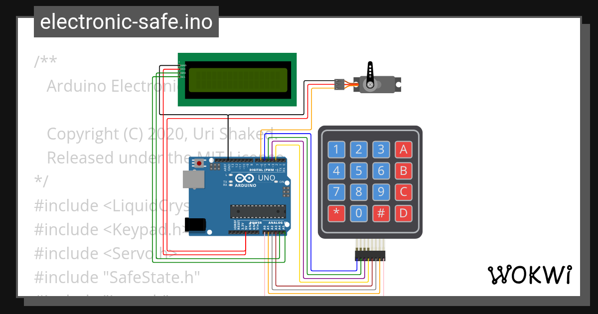 safe key - Wokwi ESP32, STM32, Arduino Simulator