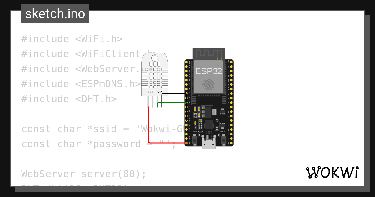 Sensor Udara Dht Copy Wokwi Esp32 Stm32 Arduino Simulator 2966