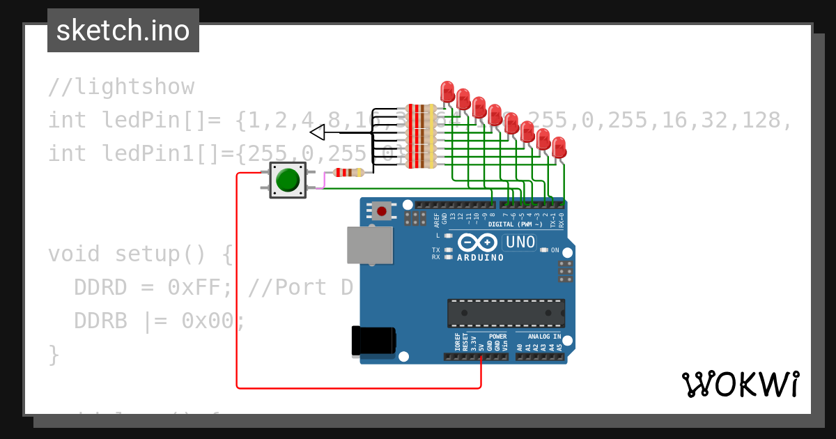 Lightshow Wokwi Esp32 Stm32 Arduino Simulator