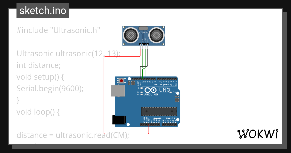 ultrasonic - Wokwi ESP32, STM32, Arduino Simulator