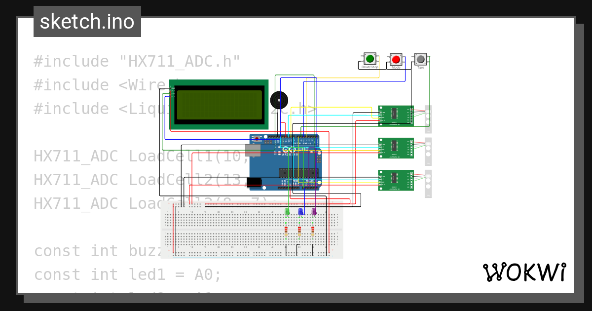 Celda De Carga Wokwi Esp32 Stm32 Arduino Simulator