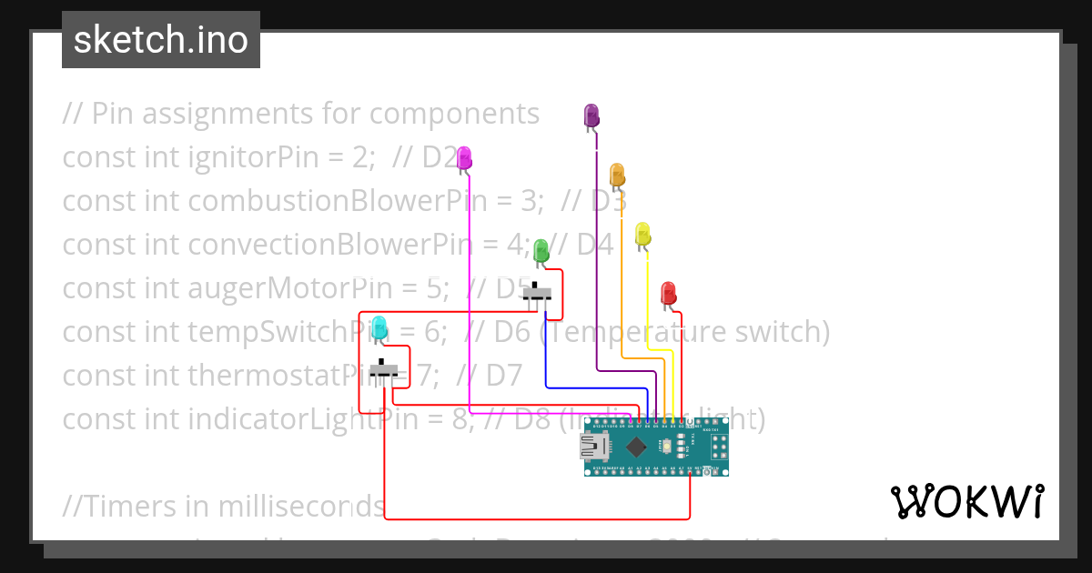 Pellet Stove - Wokwi ESP32, STM32, Arduino Simulator