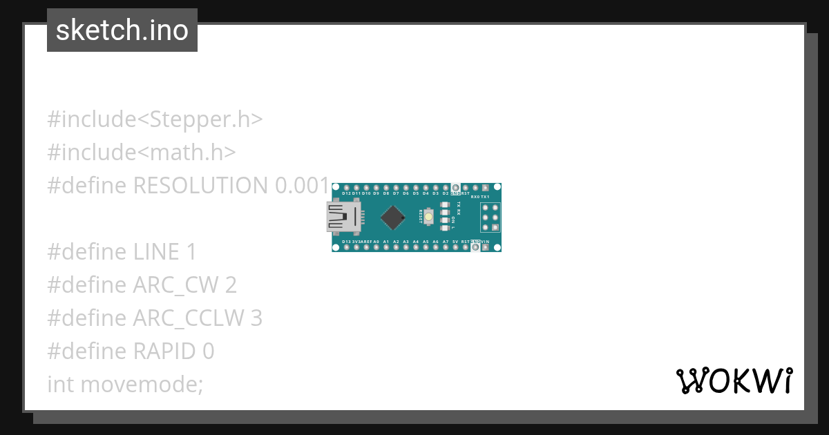 kinematics Project - Wokwi ESP32, STM32, Arduino Simulator