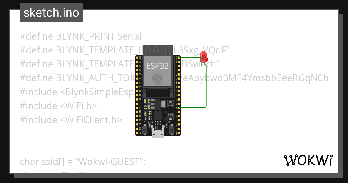 Blink - Wokwi ESP32, STM32, Arduino Simulator