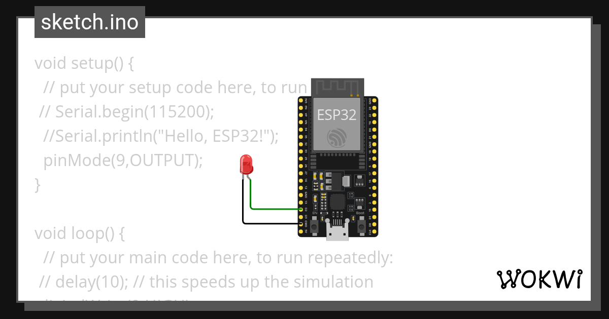 Latihan 1 - Wokwi ESP32, STM32, Arduino Simulator