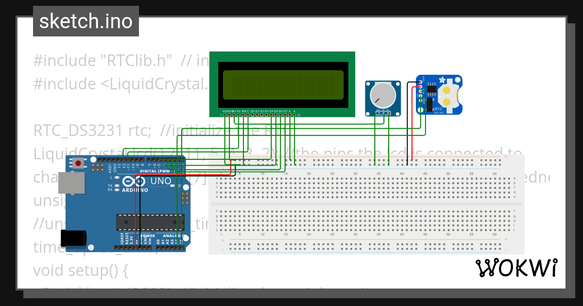 LCD+RTC Copy - Wokwi ESP32, STM32, Arduino Simulator