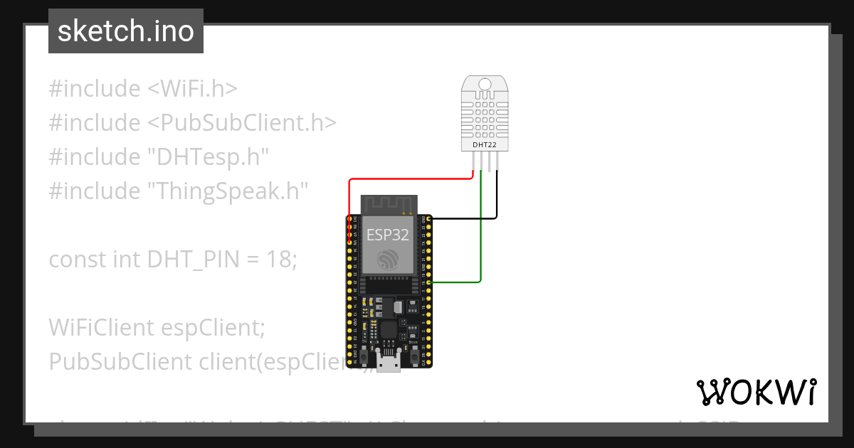 MQTT ThinkSpeak exo2 - Wokwi ESP32, STM32, Arduino Simulator