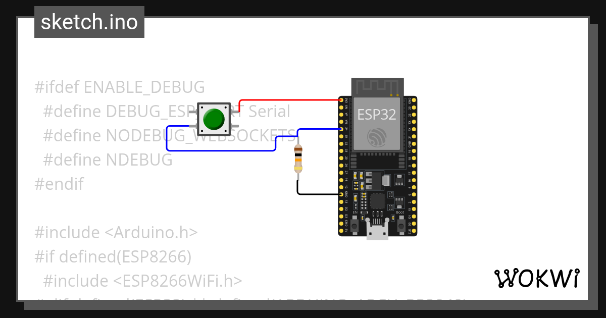 sinric_doorbell - Wokwi ESP32, STM32, Arduino Simulator