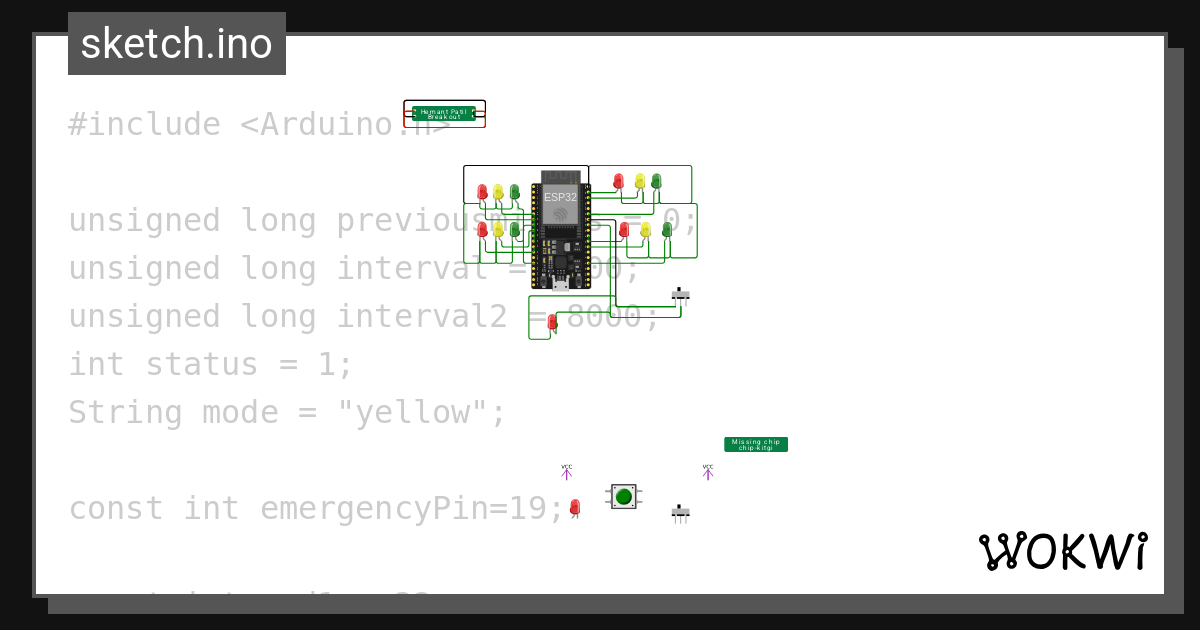 Smart Traffic Management Wokwi Esp32 Stm32 Arduino Simulator 6981