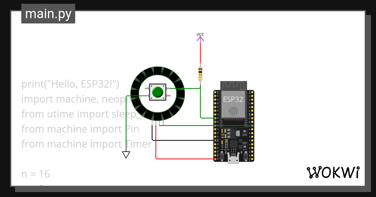 NeoPixel Puzzle - Wokwi ESP32, STM32, Arduino Simulator