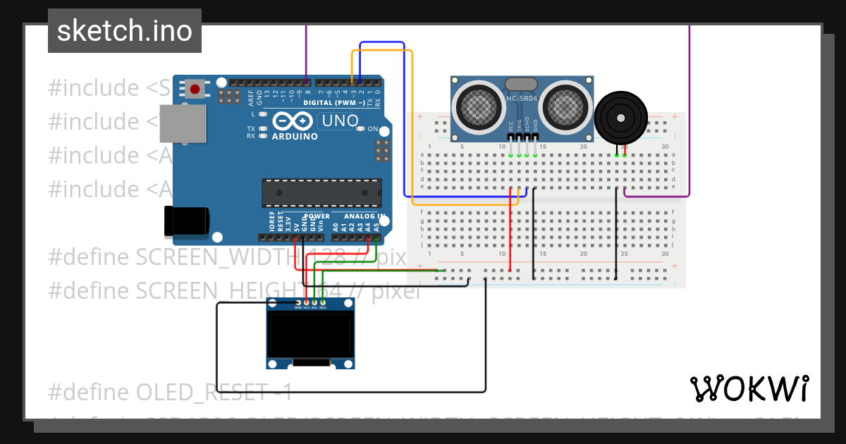 Project6 Hc Sr 04 Oled Display Wokwi Esp32 Stm32 Arduino Simulator
