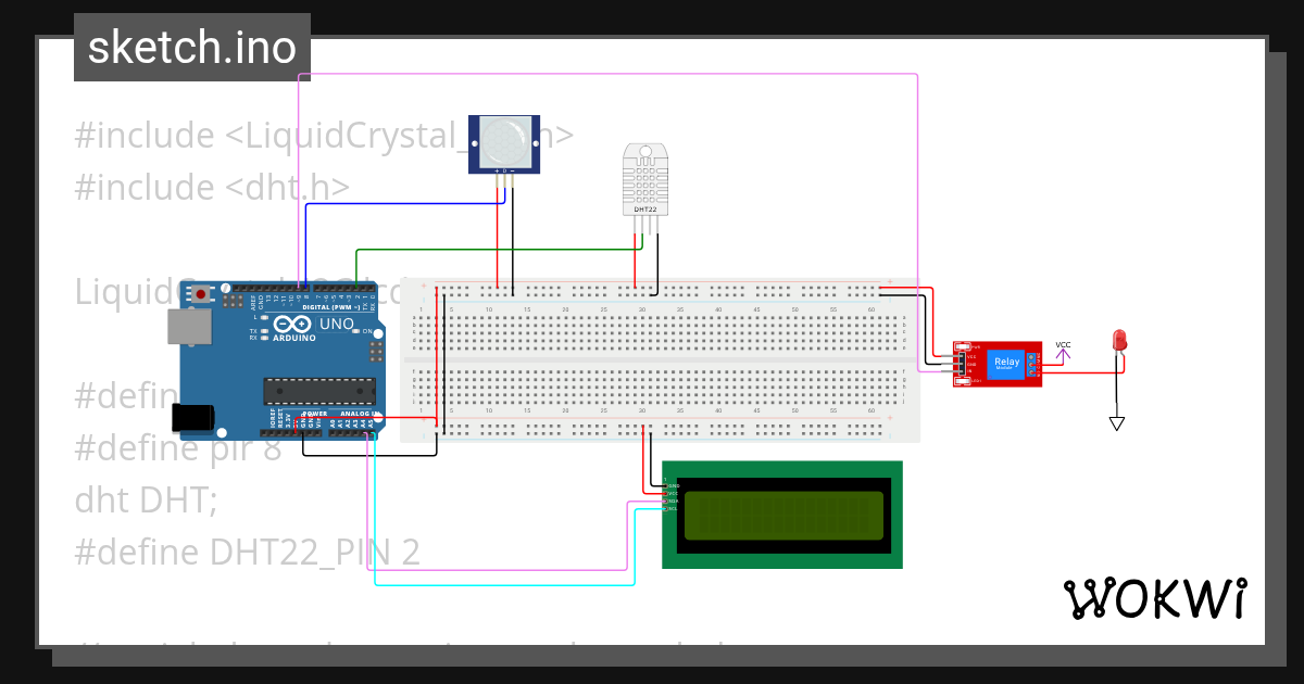 Daintree - Kontrol Lampu Menggunakan Passive Infrared Sensor - Wokwi ESP32, STM32, Arduino Simulator
