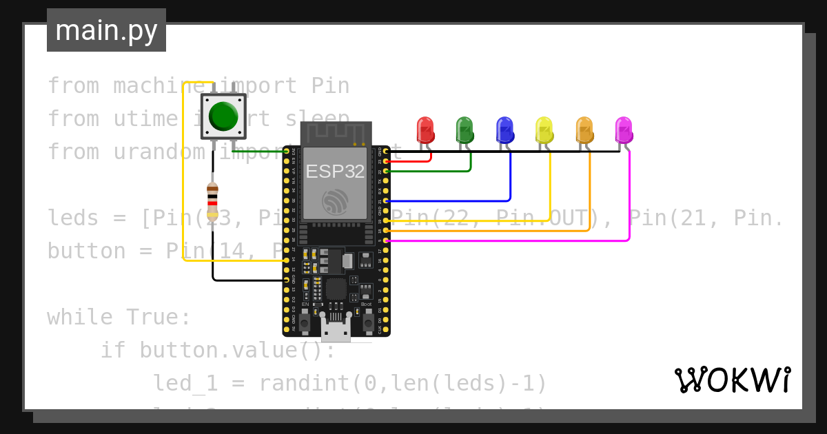Button1 Wokwi Esp32 Stm32 Arduino Simulator 