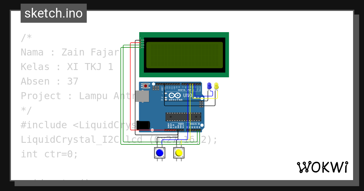 Lampu Antrian Wokwi Esp32 Stm32 Arduino Simulator 1074