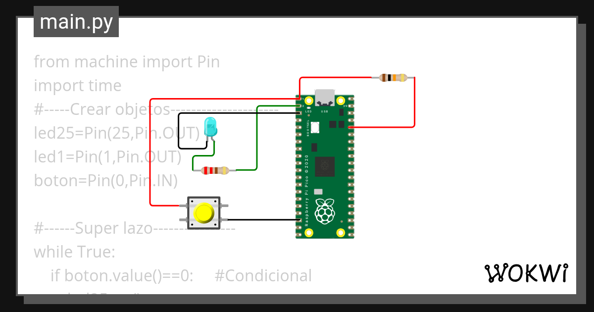 Ejemplo1 - Wokwi ESP32, STM32, Arduino Simulator