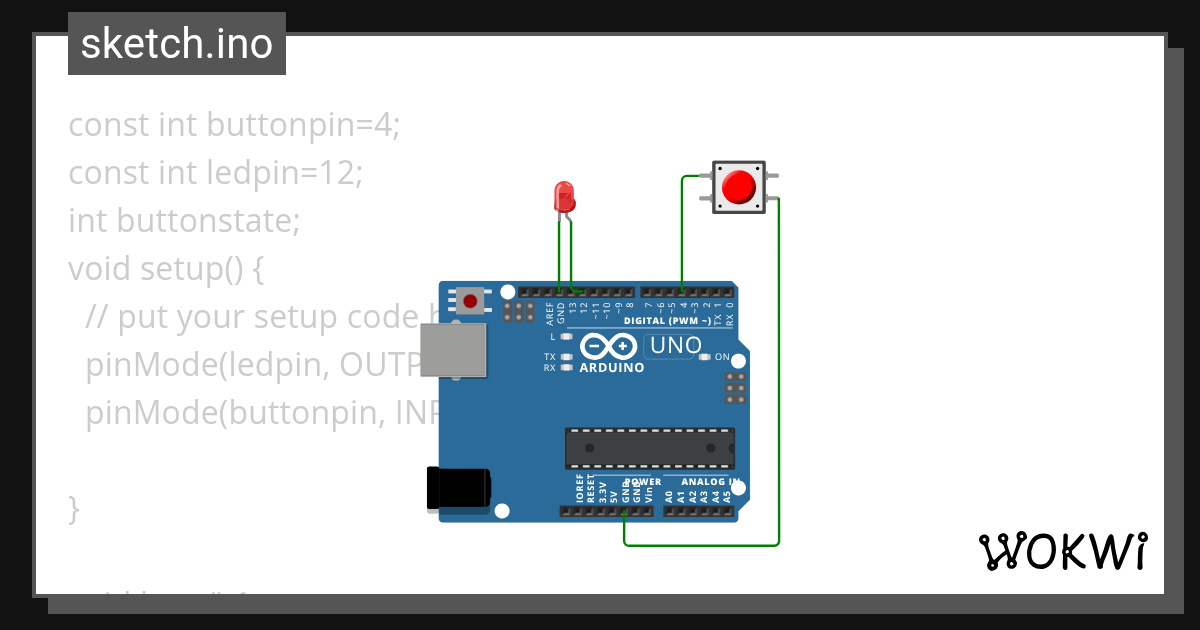 interface led and pushbutton Copy (2) - Wokwi ESP32, STM32, Arduino Simulator