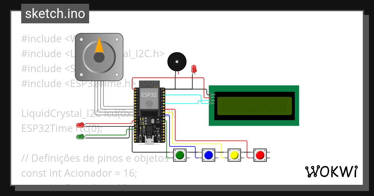 Dispensador _4 - Wokwi ESP32, STM32, Arduino Simulator