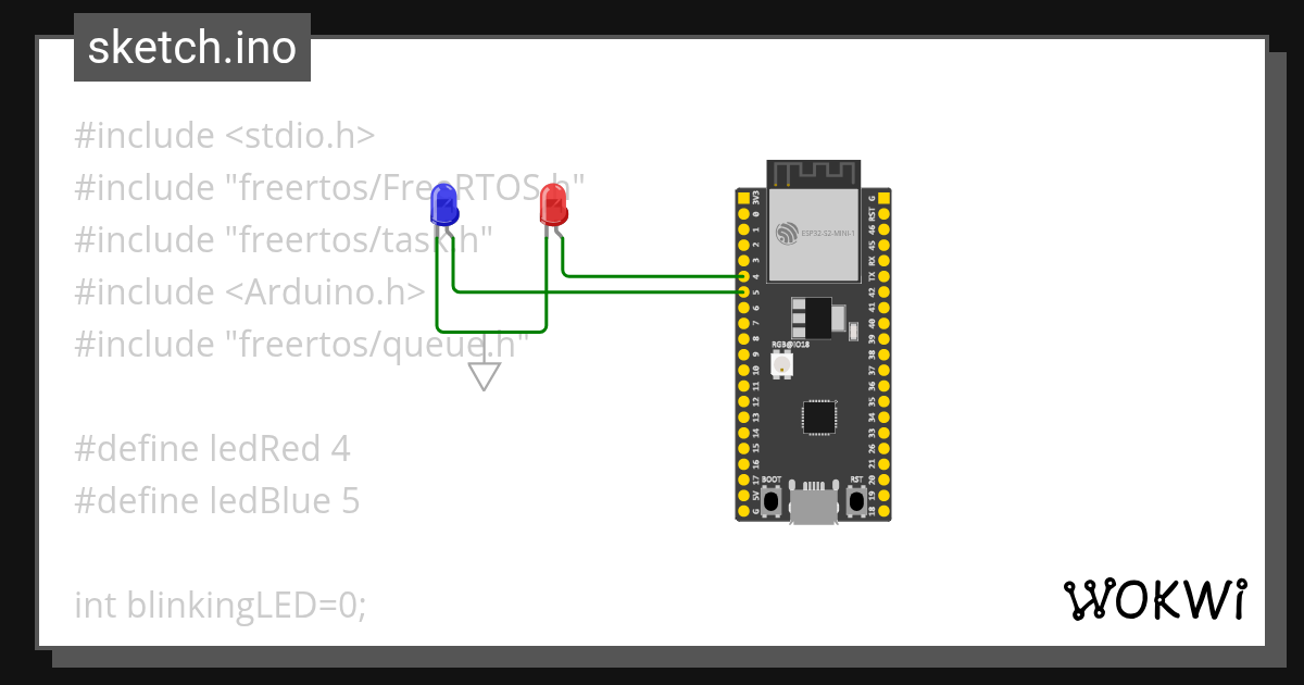 Queue Wokwi Esp32 Stm32 Arduino Simulator 