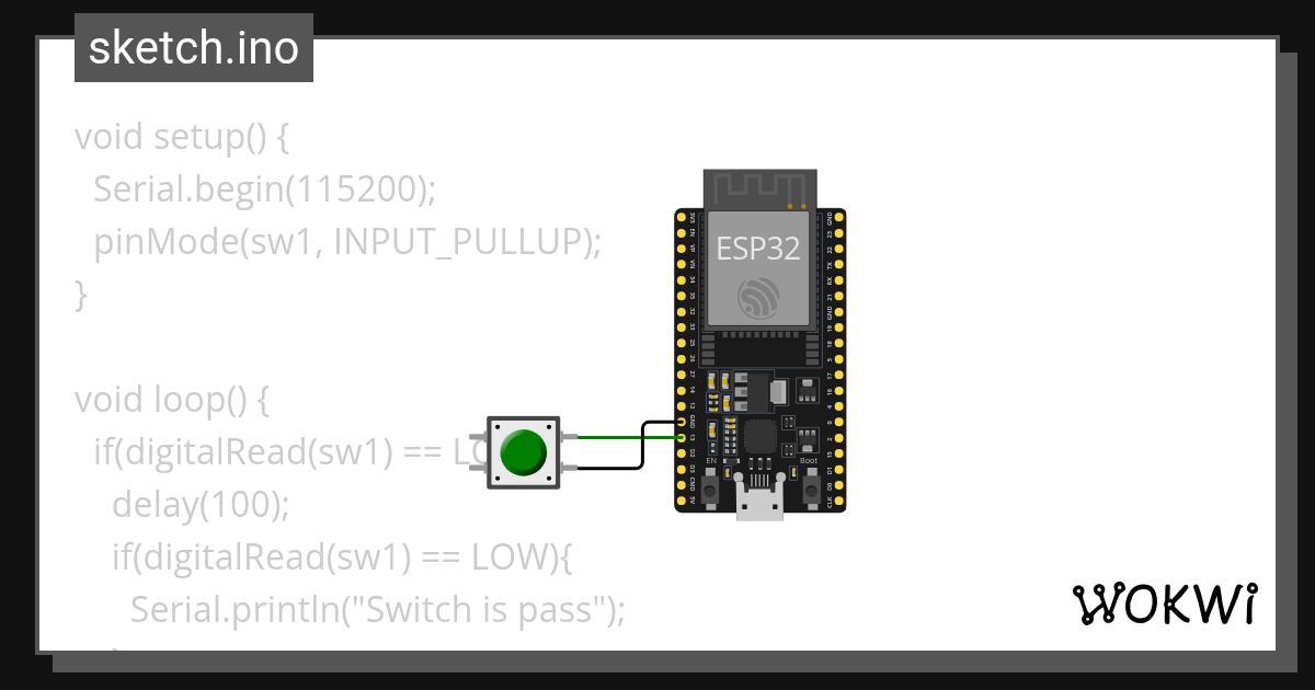 Switch - Wokwi ESP32, STM32, Arduino Simulator