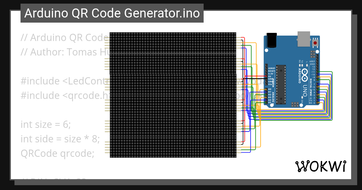 Arduino QR Code Generator.ino Copy - Wokwi ESP32, STM32, Arduino Simulator