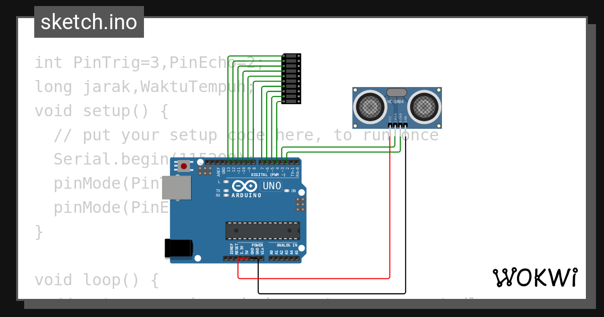 Faiz Sensor Jarak Wokwi Esp32 Stm32 Arduino Simulator