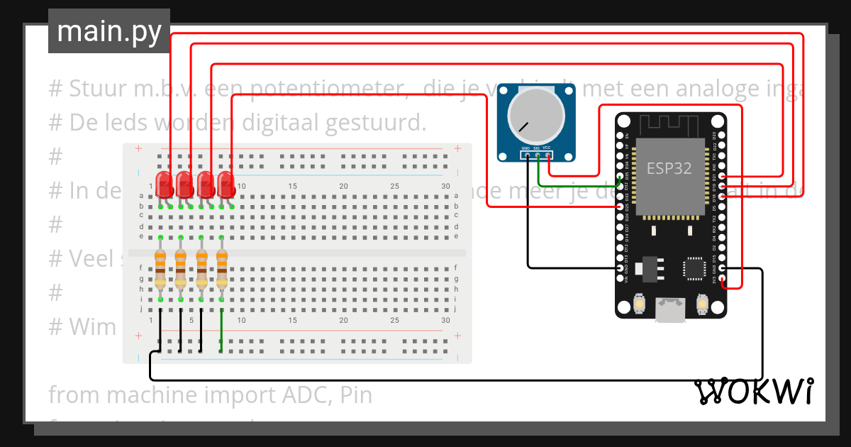 Potentiometertest Wokwi Esp32 Stm32 Arduino Simulator 