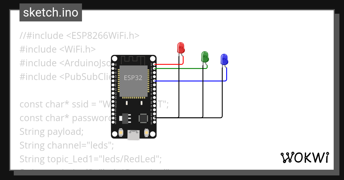 MQTT SUB Beebotte Subscribe - Wokwi ESP32, STM32, Arduino Simulator