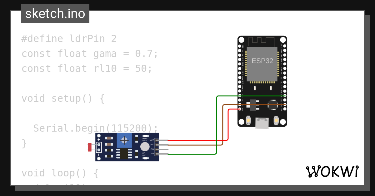Photoresister Vs Esp32 Nguyễn Quốc Hoàng Wokwi Esp32 Stm32 Arduino 1526