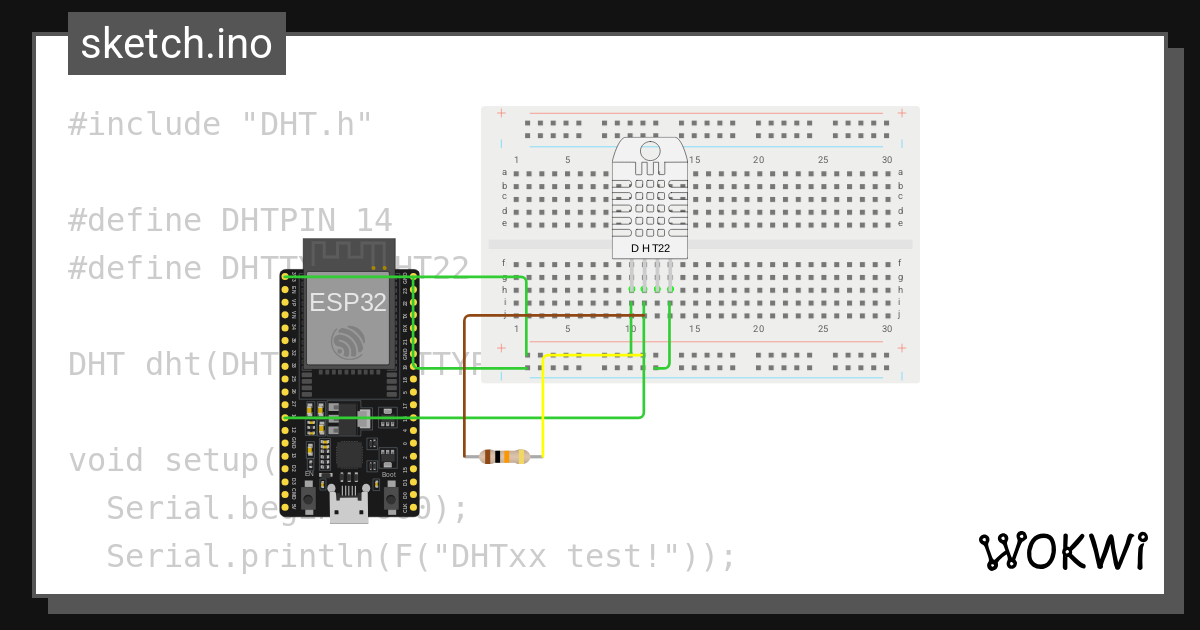 Dht22 Vs Esp32 Đỗ Anh Tuấn Wokwi Esp32 Stm32 Arduino Simulator 9225