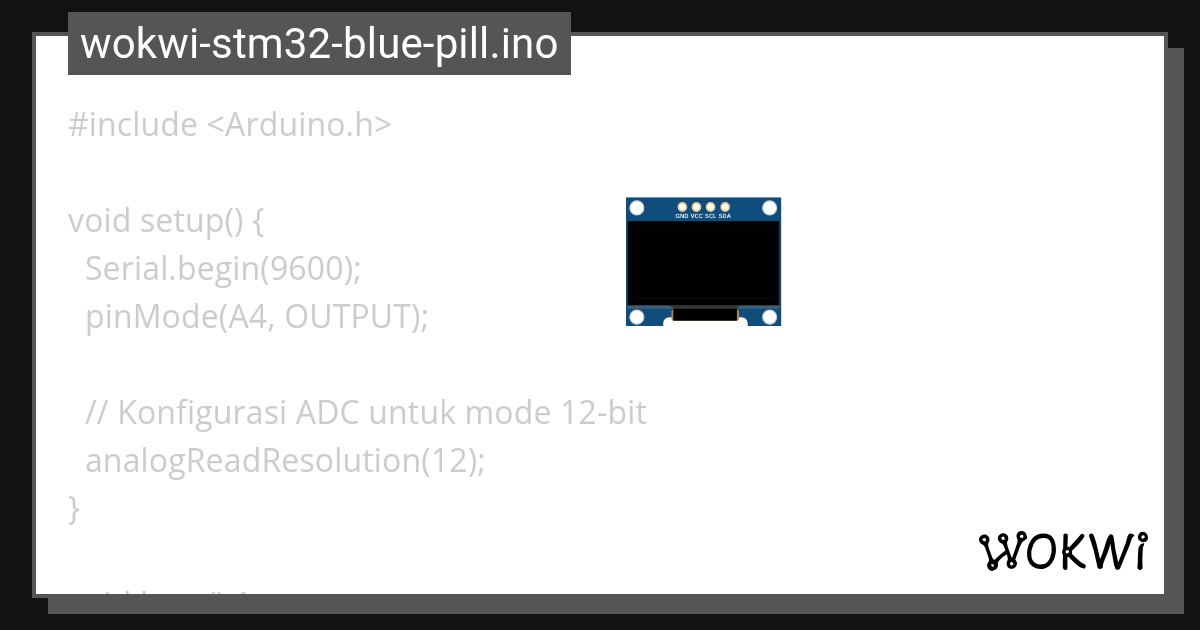 0.96 oled - Wokwi ESP32, STM32, Arduino Simulator