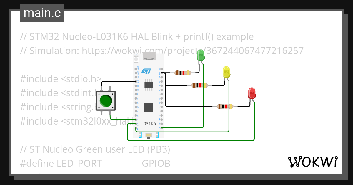 ST Nucleo L031 - HAL Copy - Wokwi ESP32, STM32, Arduino Simulator