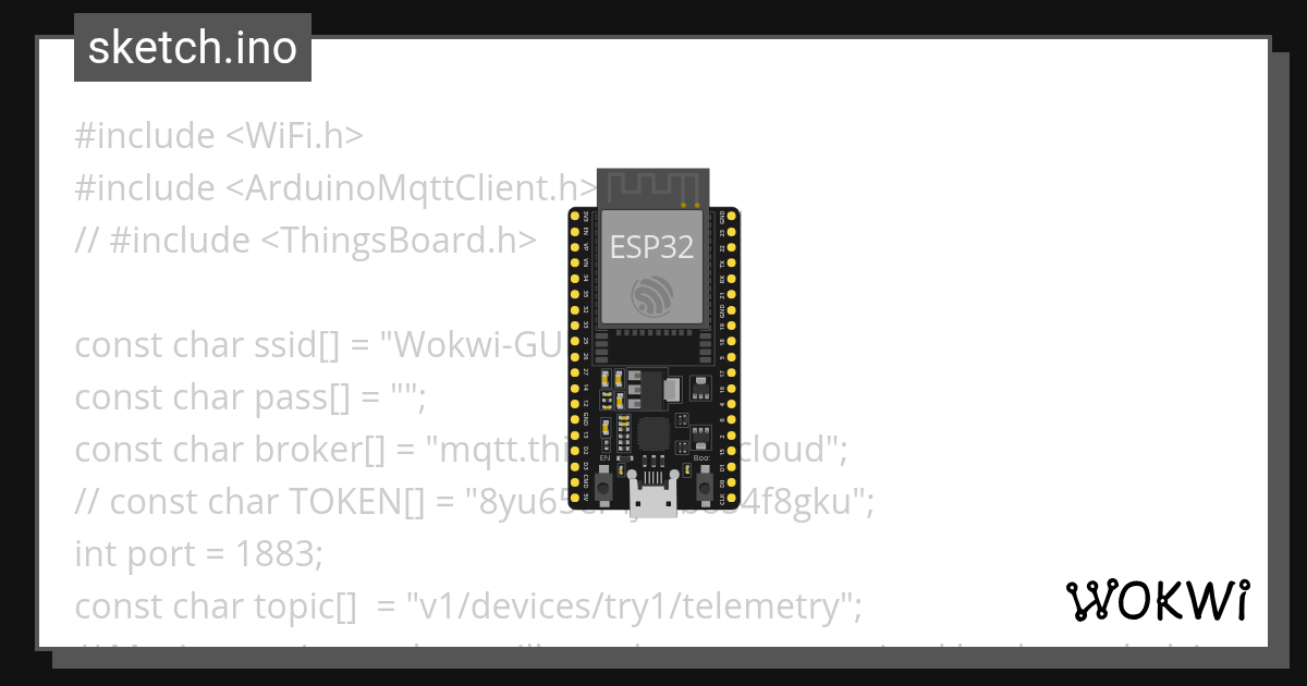 IoT try - Wokwi ESP32, STM32, Arduino Simulator