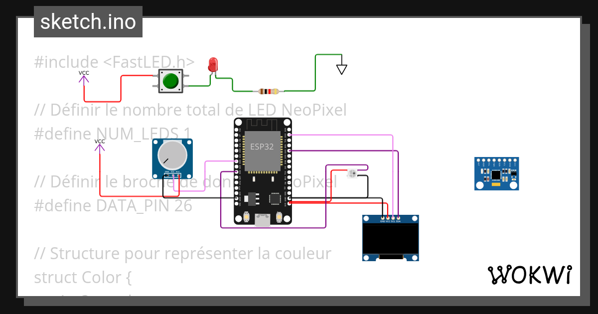 ESP32-NeoPixel - Wokwi ESP32, STM32, Arduino Simulator
