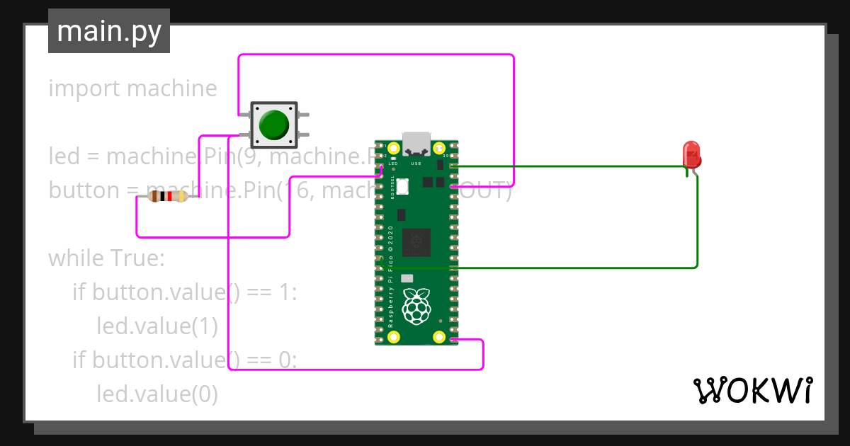 Pulsador N16 Wokwi Esp32 Stm32 Arduino Simulator 