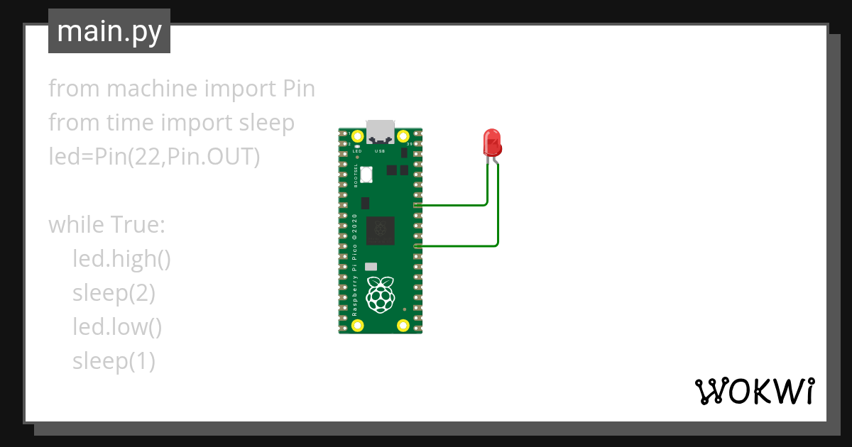 Pico Led Wokwi Esp32 Stm32 Arduino Simulator 