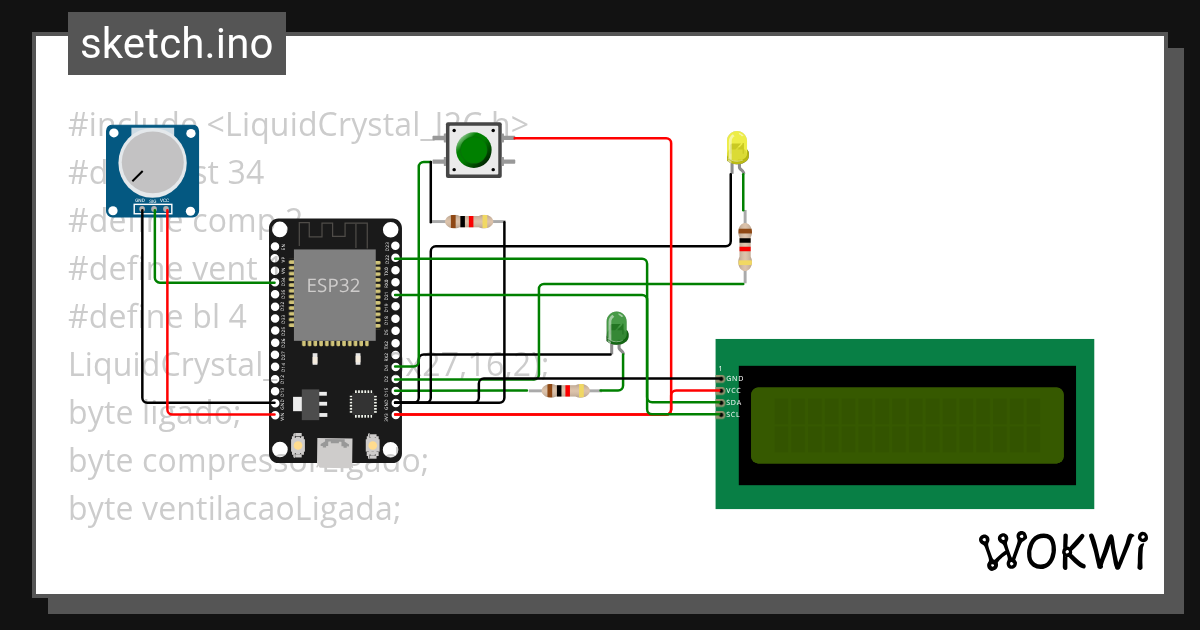 Controle de ar 3 - Wokwi ESP32, STM32, Arduino Simulator