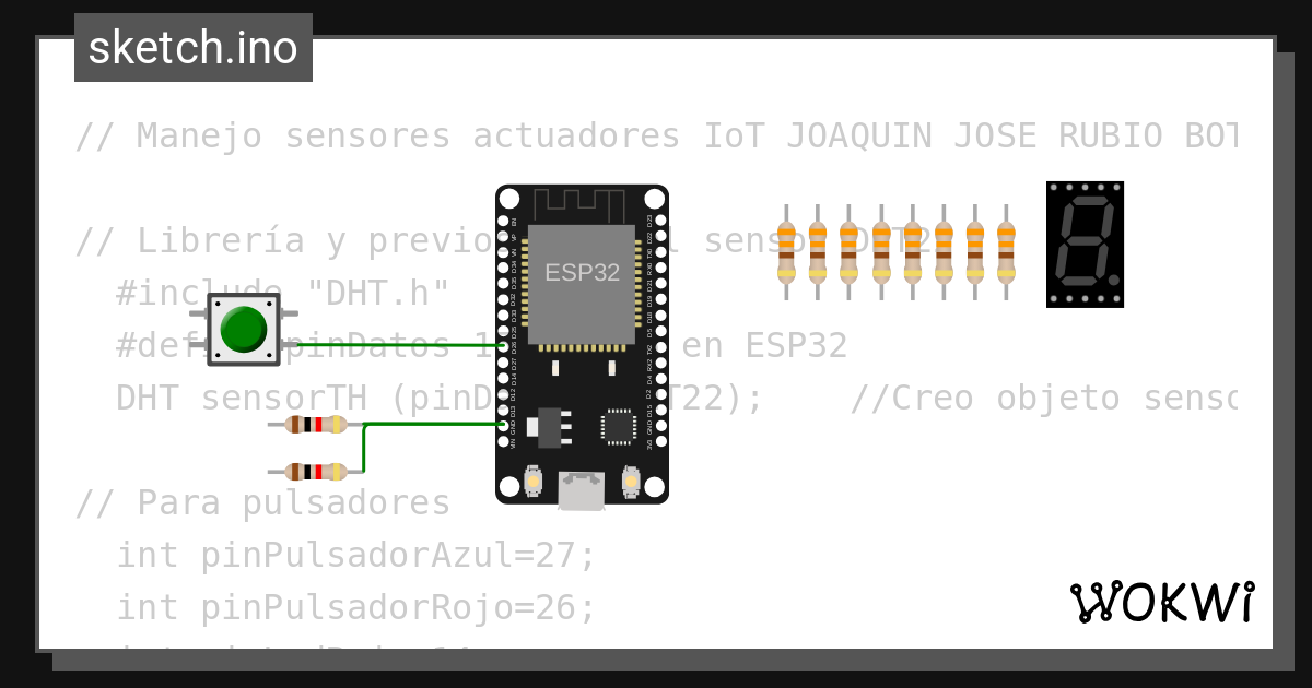 Esp32 7segmentos Wokwi Esp32 Stm32 Arduino Simulator