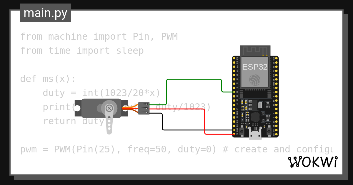 Servomotor Test Eds Wokwi Esp32 Stm32 Arduino Simulator